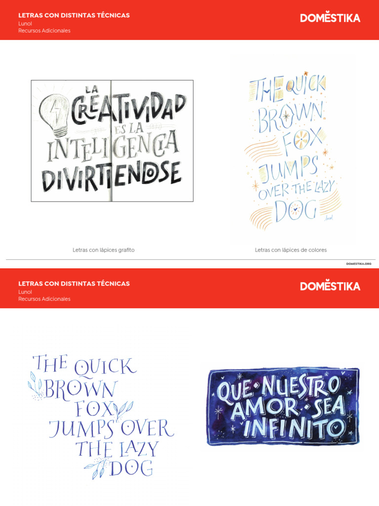 Letras Con Distintas Técnicas | PDF