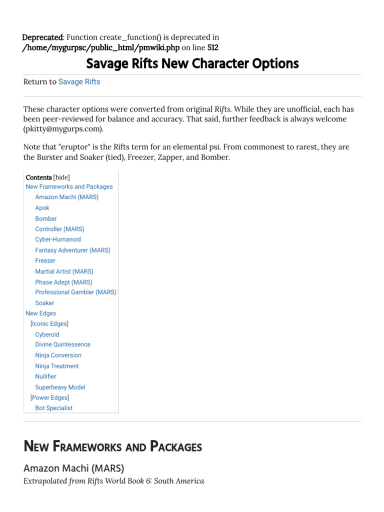 MyGURPS - Savage Rifts New Character Options | PDF | Gambling