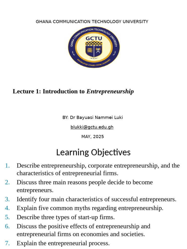 Lecture 1, 2,3 Entrepreneurship | PDF | Entrepreneurship | Creativity