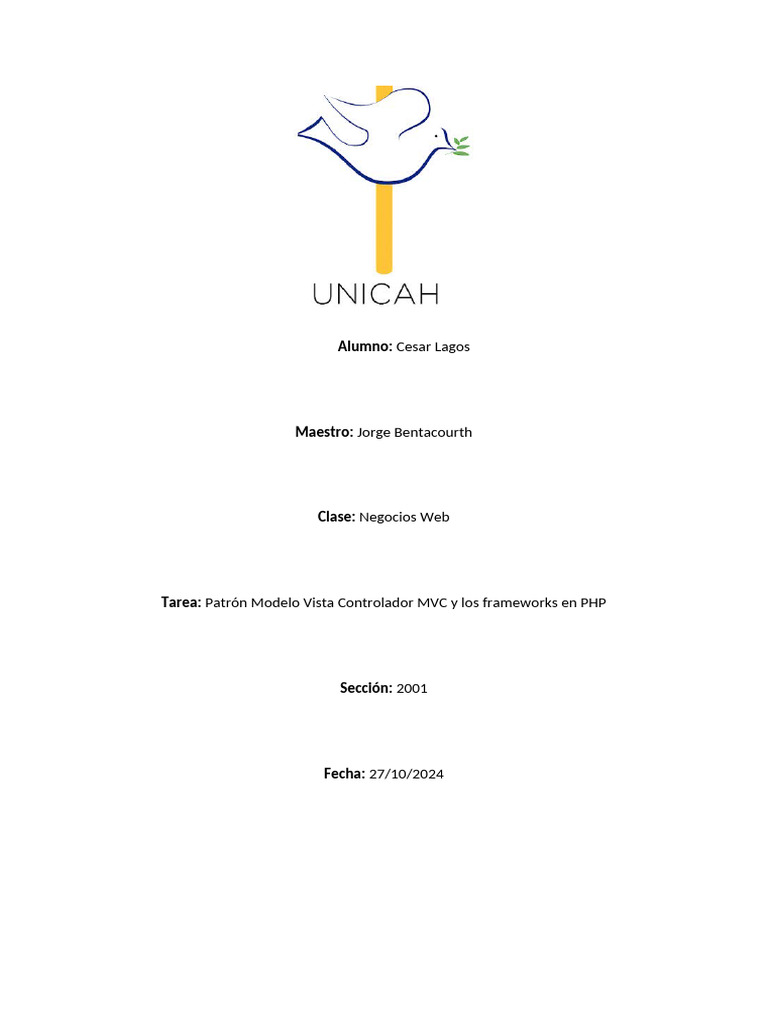 Patrón Modelo Vista Controlador MVC y Los Frameworks en PHP | PDF ...