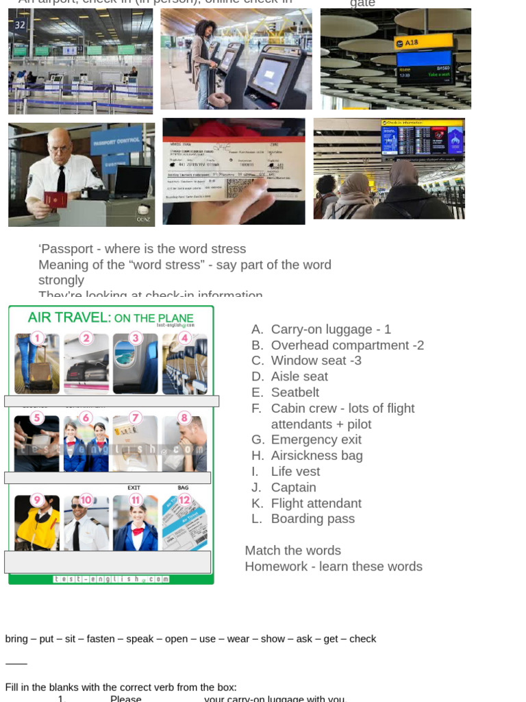 15 - 05 - 2025 Lower Intermediate Vocabulary Lesson On Flights | PDF ...