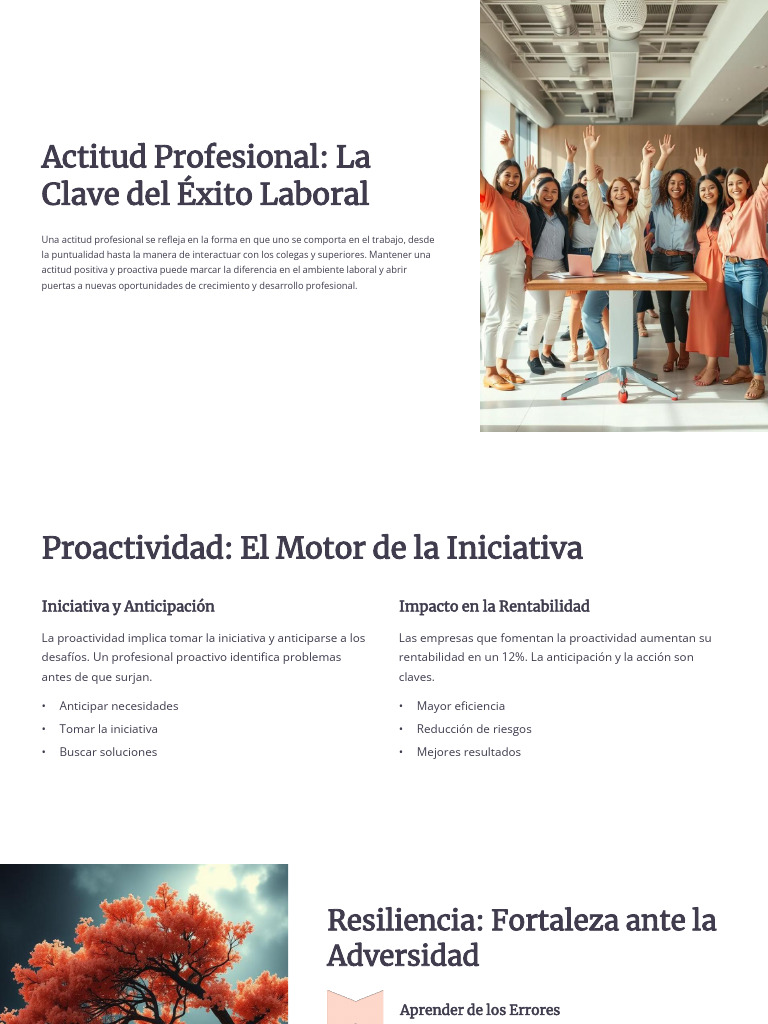 Actitud Profesional: Clave del Éxito Laboral | PDF | Aprendizaje ...