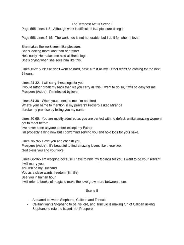 The Tempest Act III | PDF | The Tempest