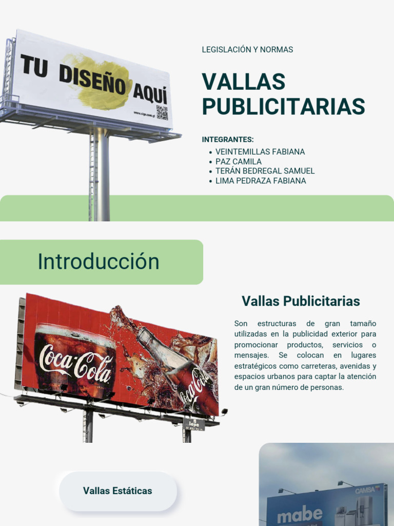 Medidas y Normativas de Vallas Publicitarias | PDF | Publicidad