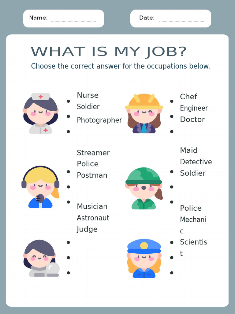 Whats-my-job-worksheet | PDF