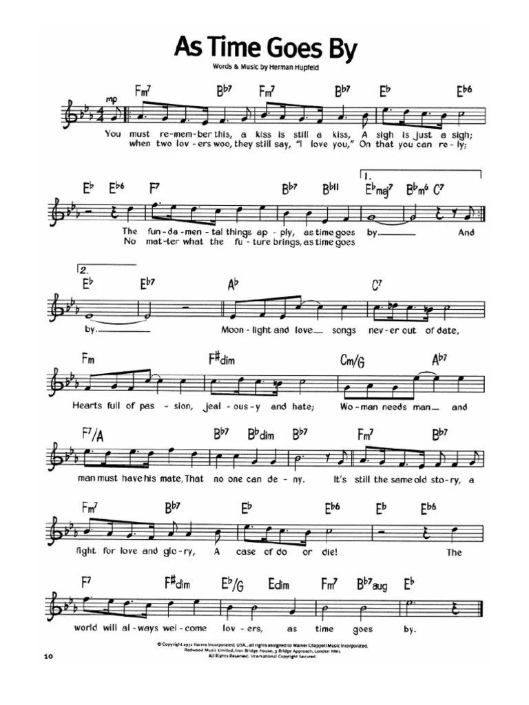 As Time Goes by Lyrics | PDF