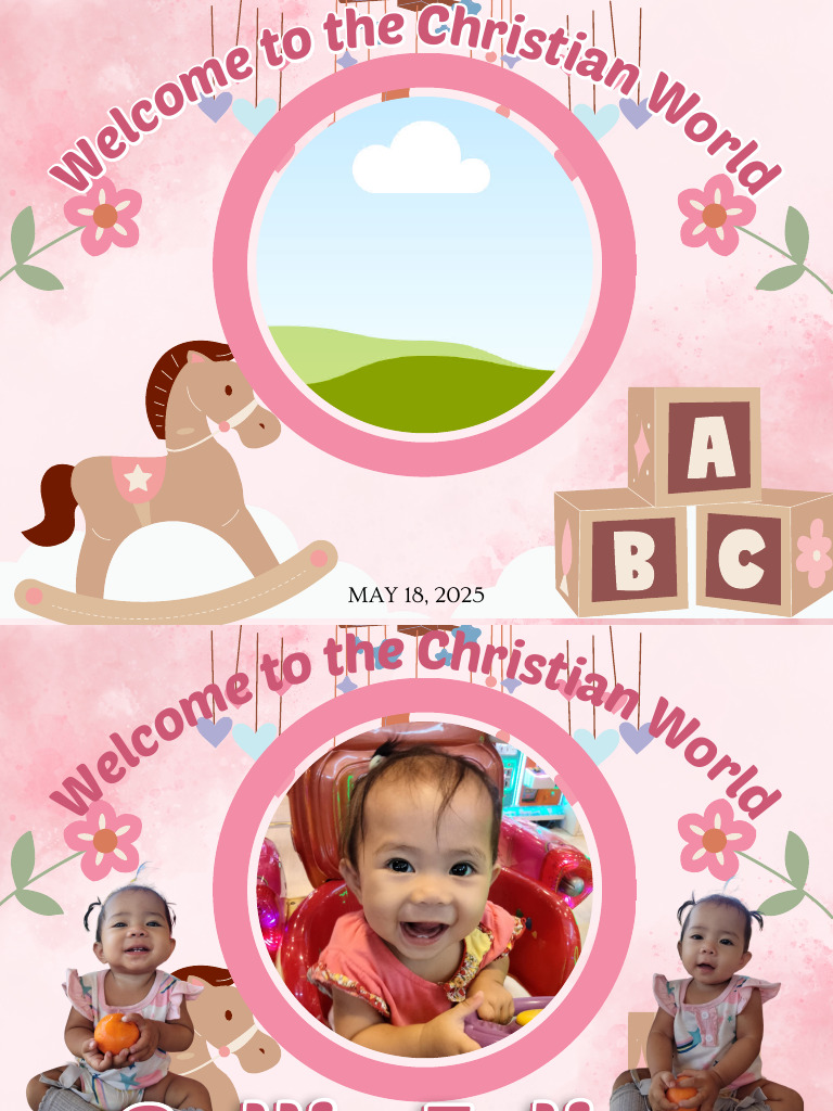 Christening Girl Tarp Design 3X4FT | PDF