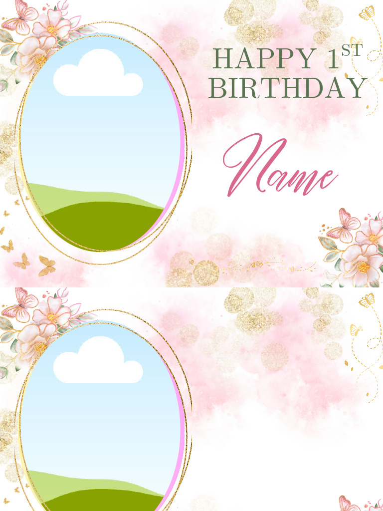 Baby Girl Birthday Christening Tarp Design | PDF