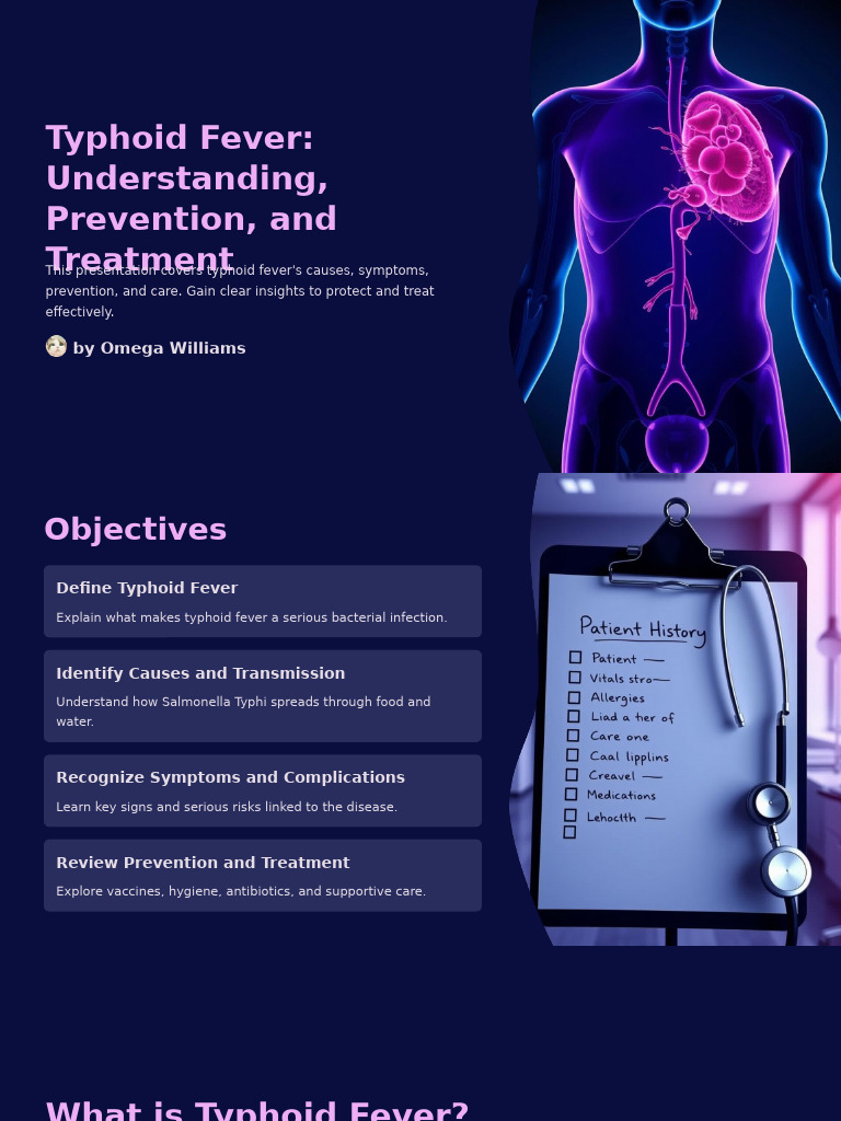 Typhoid Fever Understanding Prevention and Treatment | PDF | Infection ...