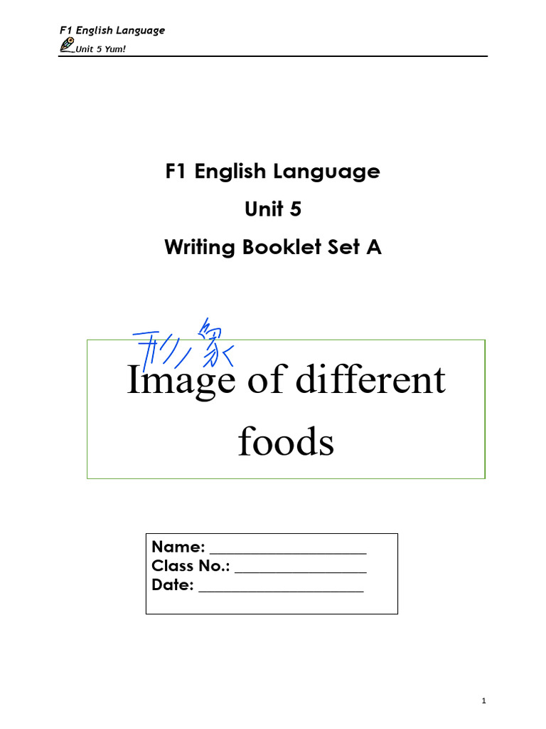 F1 - 2020-21 - Unit - 5 - Writing - (Blog) - Set A - Final | PDF ...