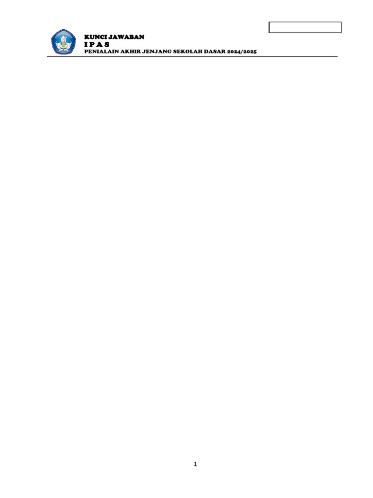 3.1 PAJ 2024.2025 Kunci IPAS | PDF