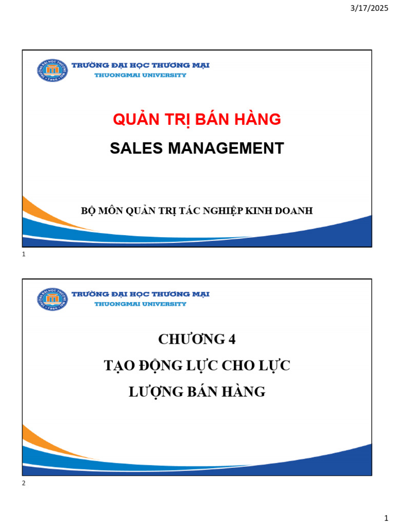 Chương 4 QTBH Cao Học - 2024 | PDF