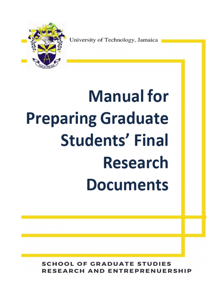 Manual For Preparing Graduate Students Final Research Documents | PDF ...