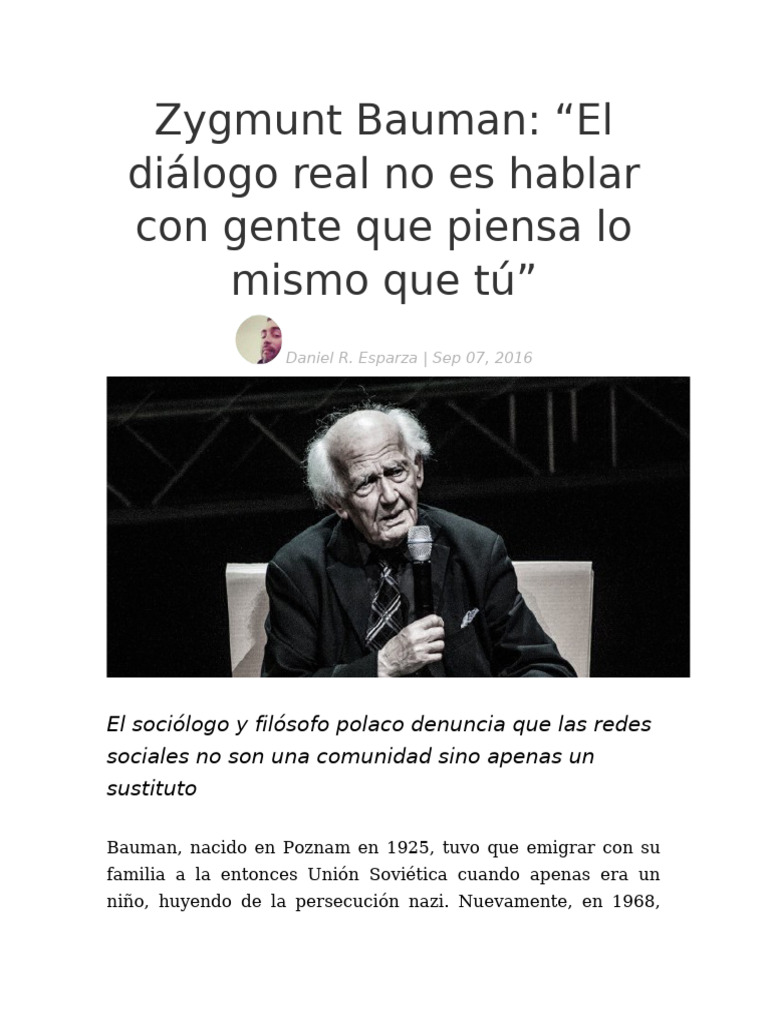 Zygmunt Bauman | PDF