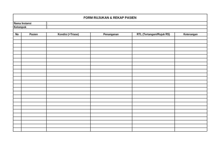 M. Form Rekap-Form Rujukan | PDF