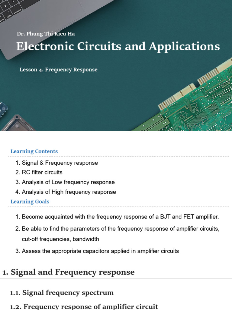 Frequency Response in Amplifier Circuits | PDF | Amplifier | Electronic ...