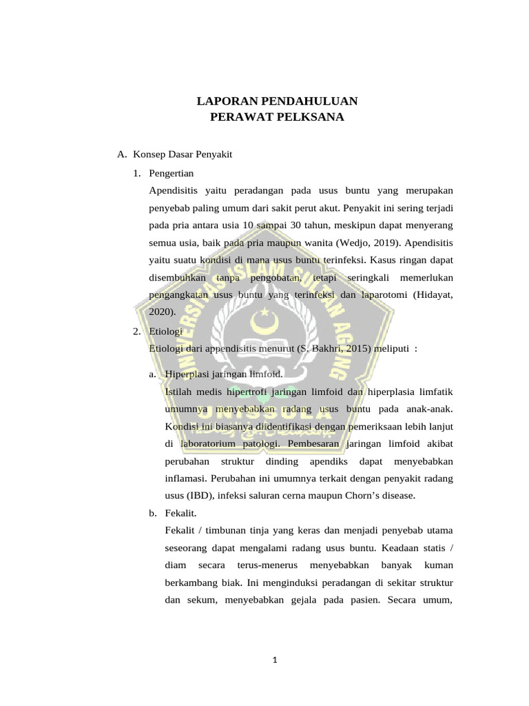 Full Laporan Appendicitis | PDF
