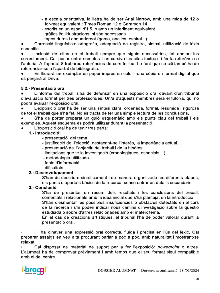Presentació Oral TR 24-25 | PDF