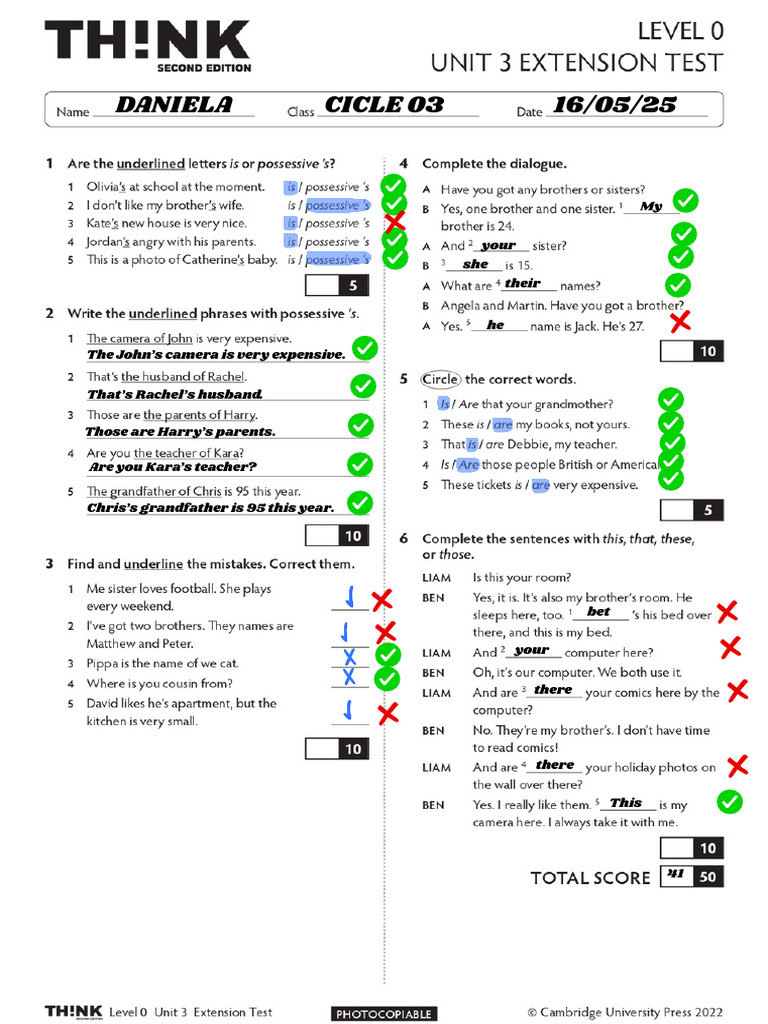 Daniela Final Exam - Cicle 03 | PDF