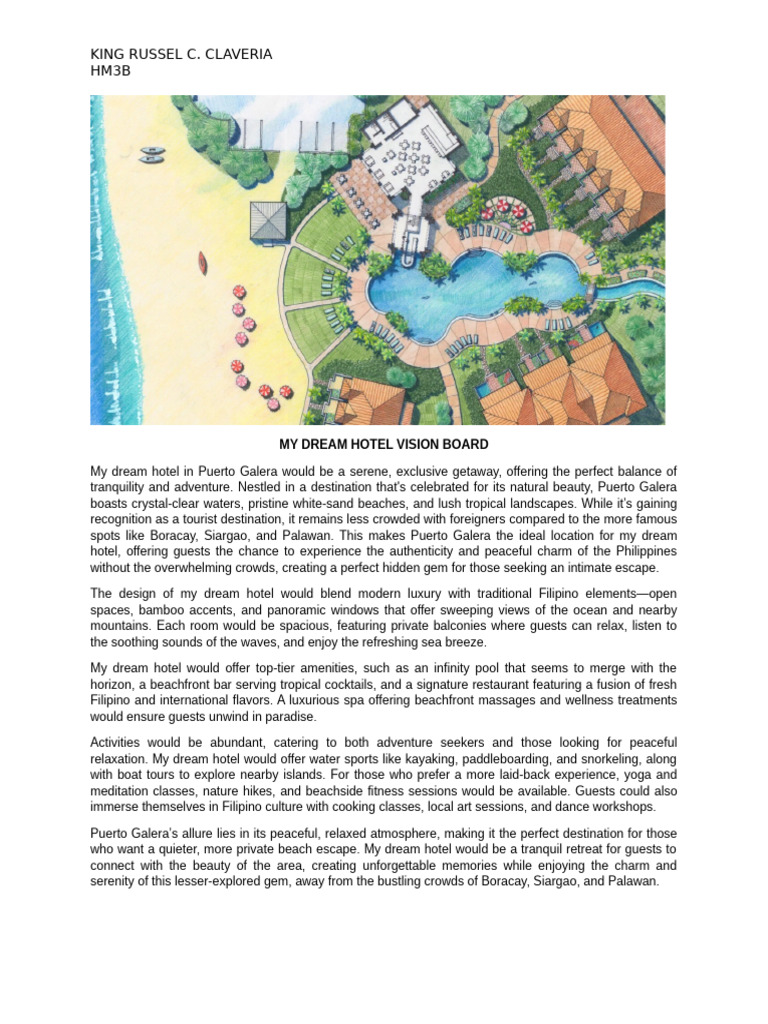 My Dream Hotel Vision Board | PDF