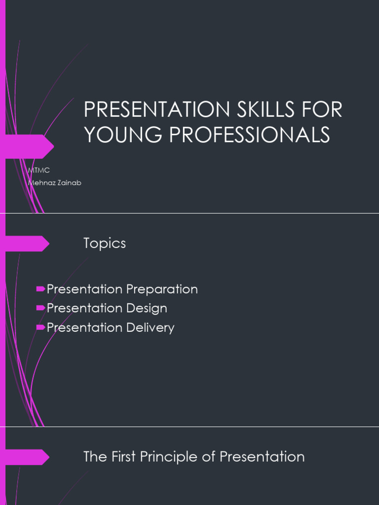 12b-PRESENTATION SKILLS FOR YOUNG PROFESSIONALS | PDF | Nonverbal ...
