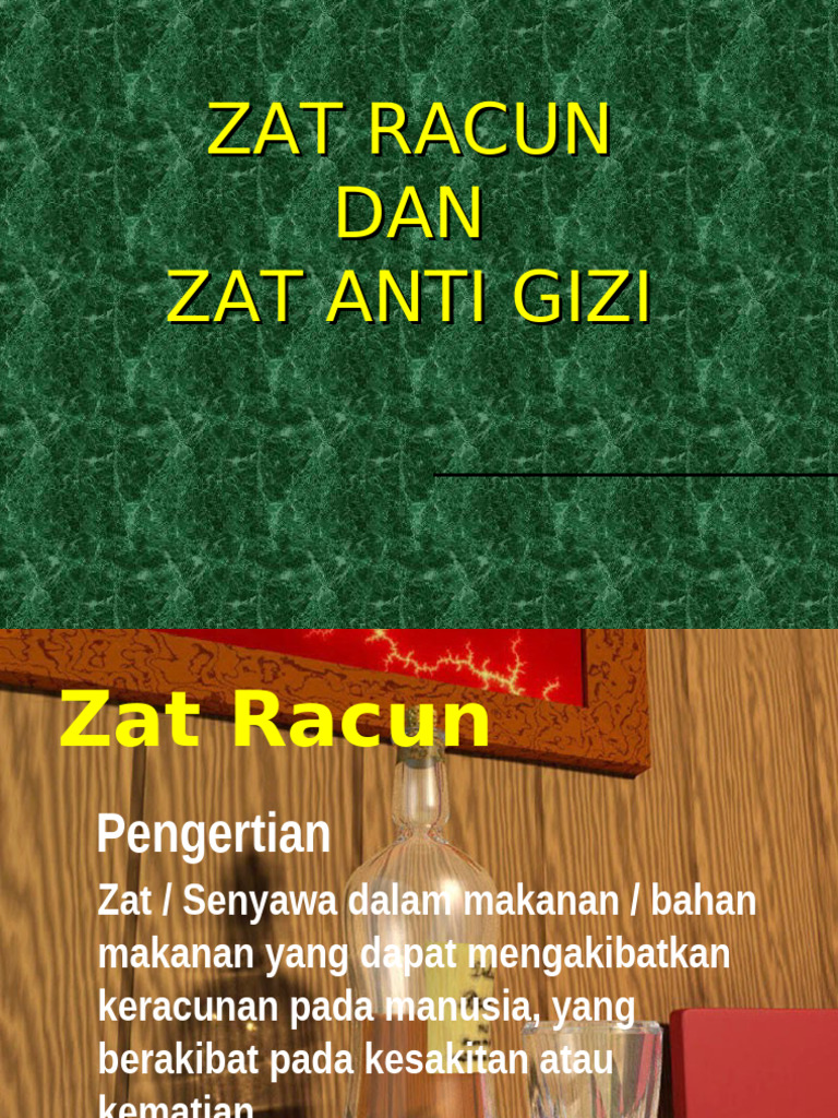 Zat Anti Gizi Dan Racun | PDF