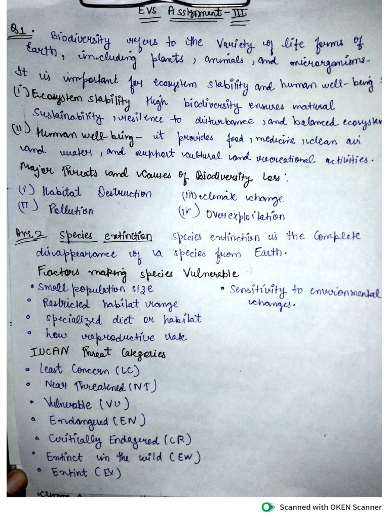 Evs Assignment 3 | PDF