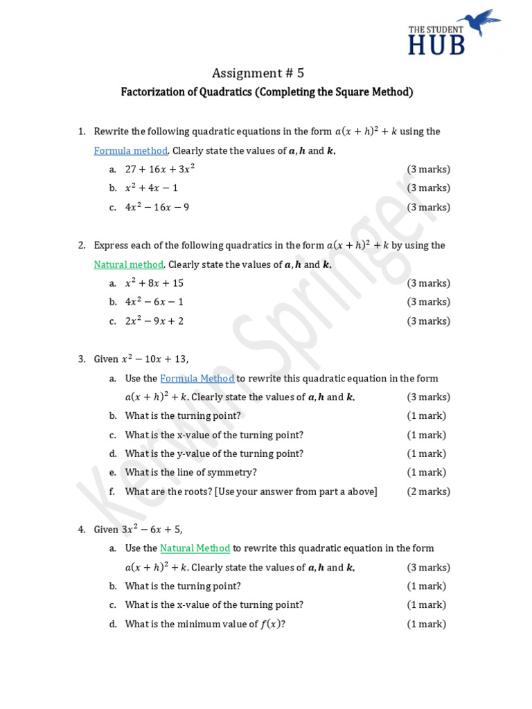 Assignment 5 (Questions) | PDF