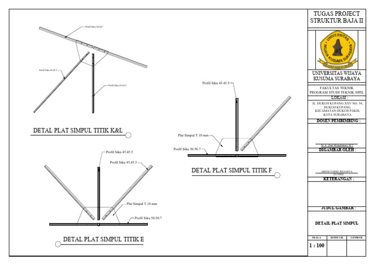 BAJA ABIEM PLAT SIMPUL DETAILdwg-Model | PDF