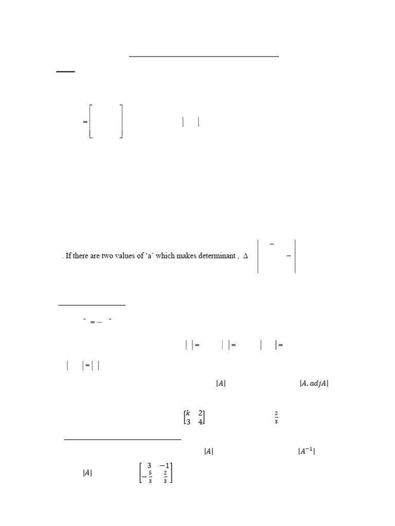Assignment - Determinants | PDF | Determinant | Matrix (Mathematics)