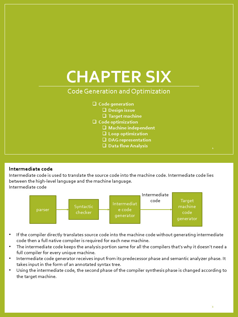 Chapter 6 Code Generation and Optimization | PDF | Compiler | Program Optimization