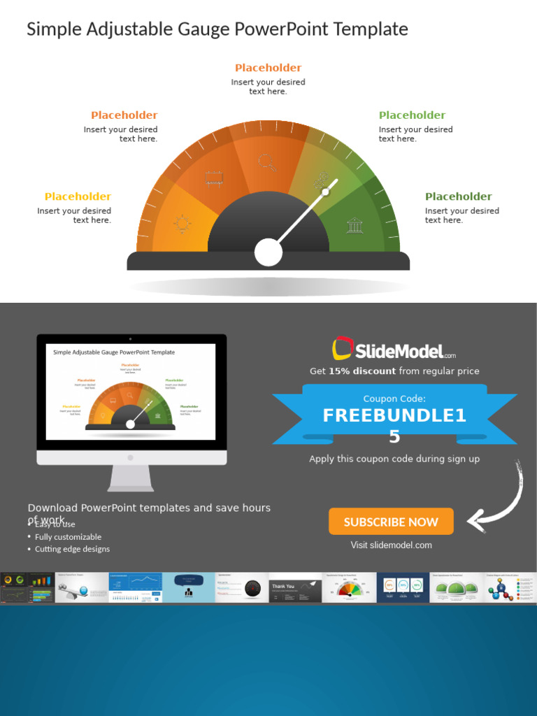 Free Adjustable Gauge PowerPoint Template | PDF