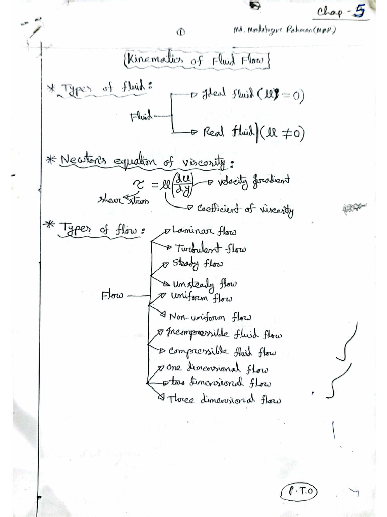 5.kinematics of Fluid Flow | PDF