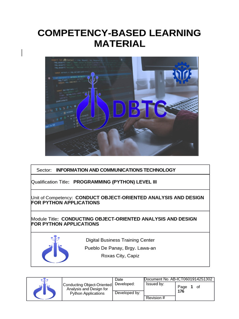 Conducting Object-Oriented Analysis and Design For Python Applications (Final) | PDF | Class ...