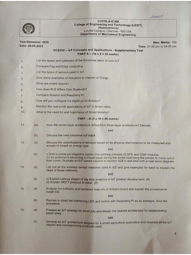 ICA Supplementary QP-2 | PDF