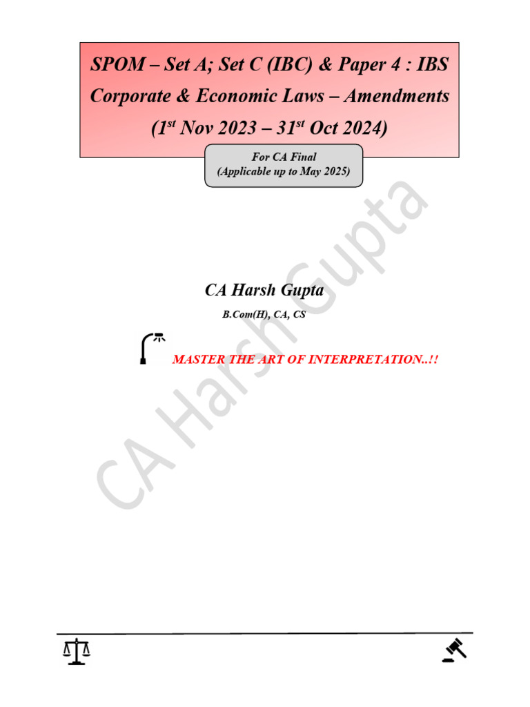SPOM Amendments - Simplified by HG | PDF | Adjudication | Securities ...