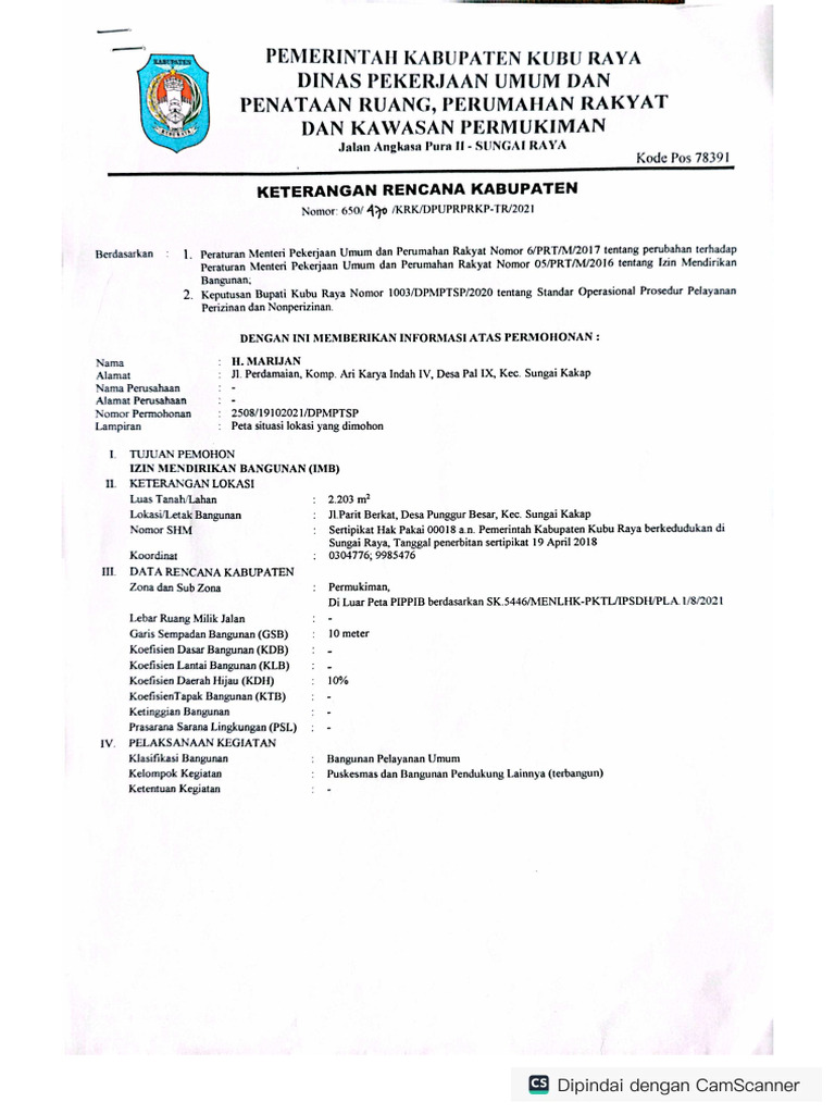 Berkas Permohonan IMB | PDF