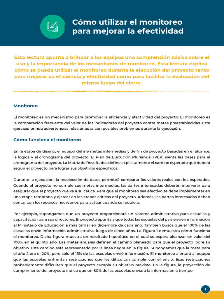 Como Utilizar El Monitoreo para Mejorar La Efectividad | PDF | Enseñando
