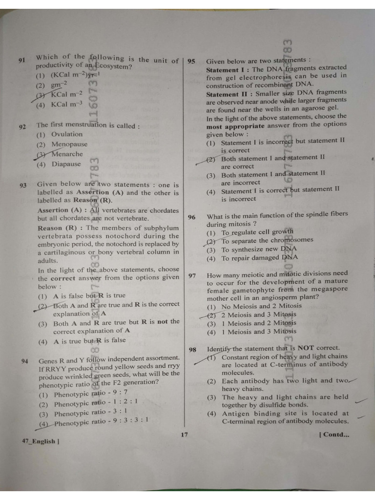 Biology Neet 2025 | PDF