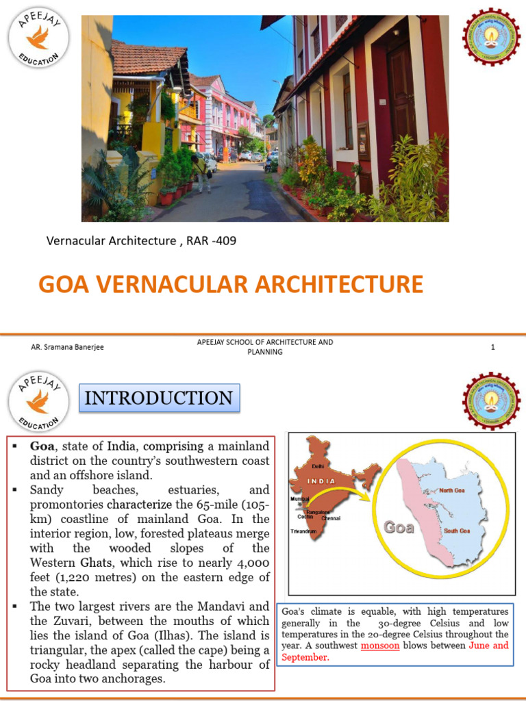 Goan Vernacular Architecture Overview | PDF | Roof | Architectural Design