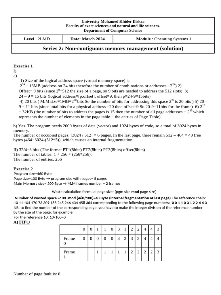 TD2 Solution | PDF | Bit | Computer Memory