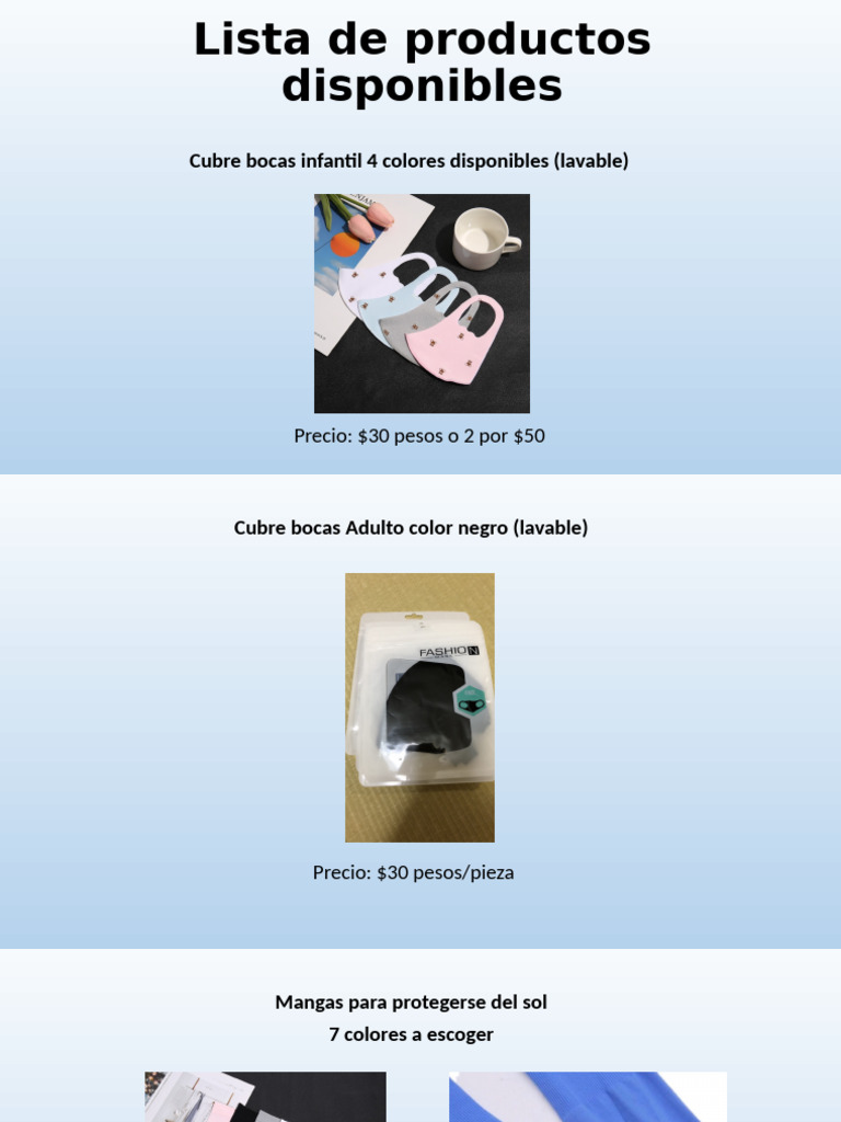 Productos variados: moda, belleza y más | PDF
