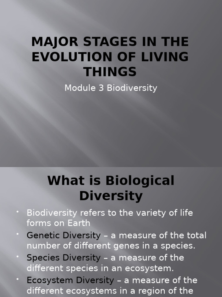 4major Stages in The Evolution of Living Things | PDF | Cell (Biology ...