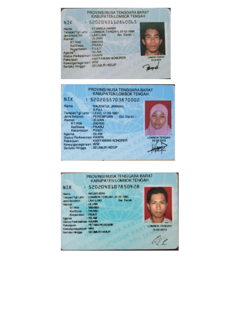 KTP Pengurus TPQ | PDF