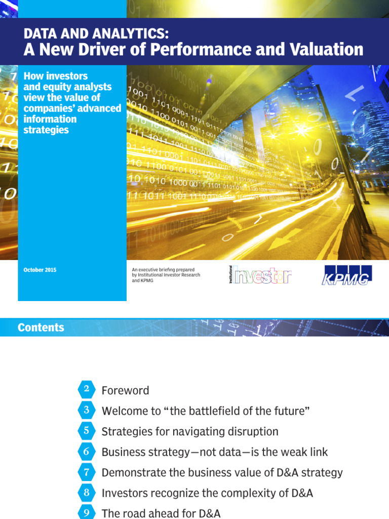 2015 10 KPMG Chile Advisory Data Analytics New Driver | PDF | Analytics ...