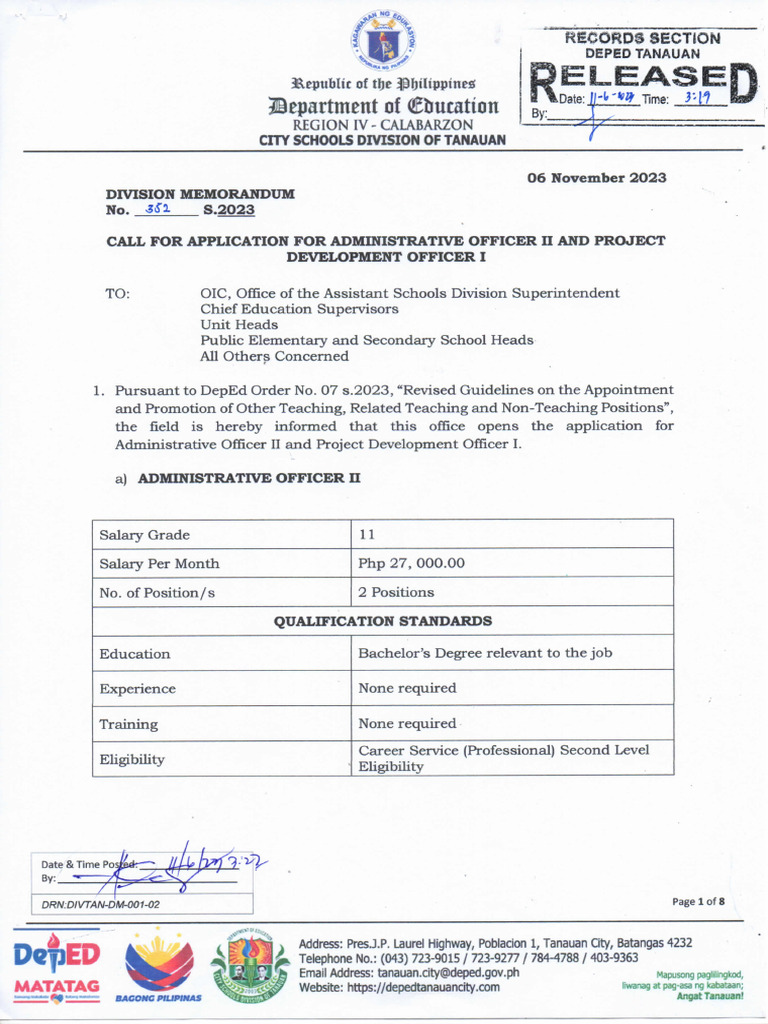 DM No352 s.2023 2 | PDF