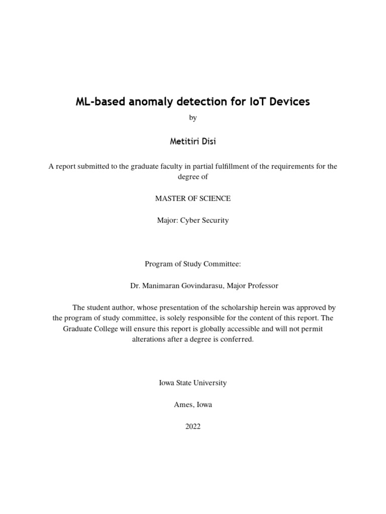 Disi, Metitiri - CC Report Cyber Secruity | PDF | Internet Of Things ...