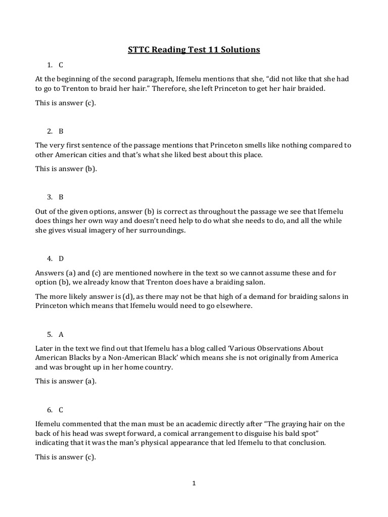 Reading Test 11 Solutions | PDF | Hatred | Behavioural Sciences