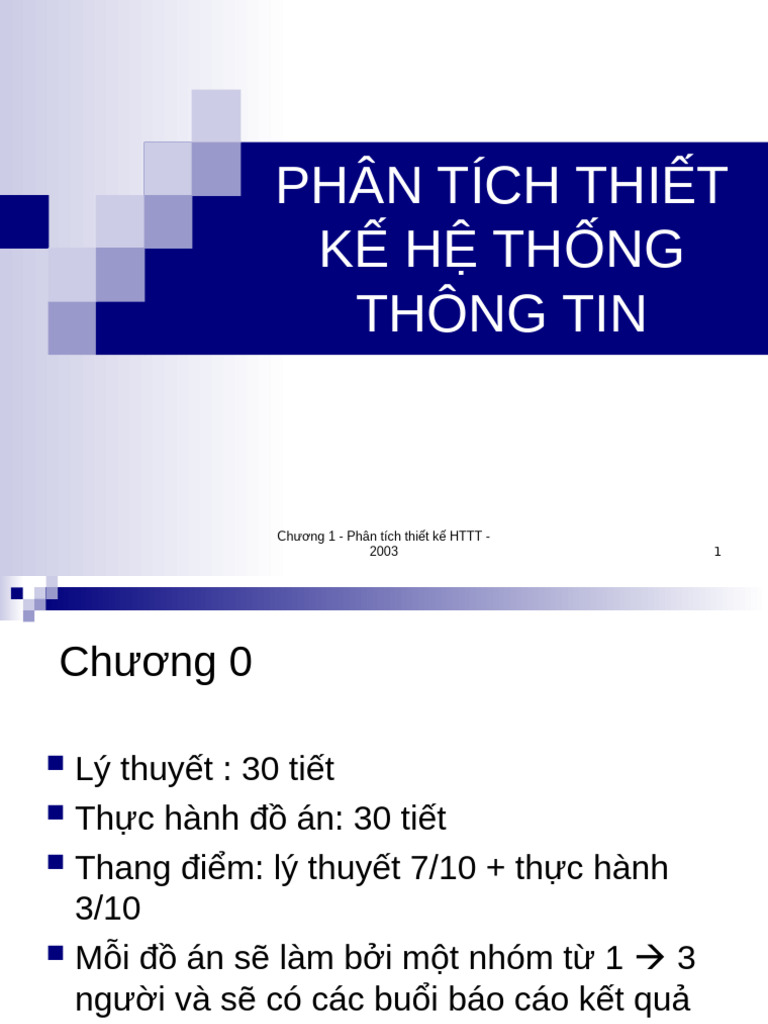 Phan tich thiet ke he thong thong tin 1 | PDF