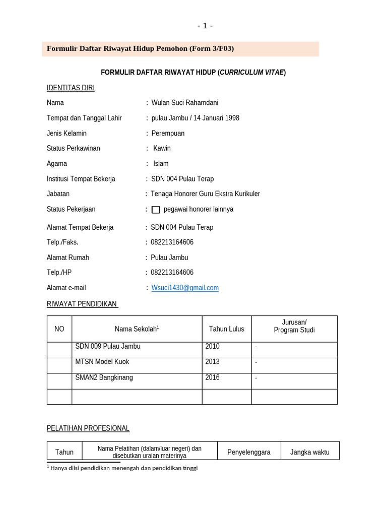 Formulir_3 Wulan Suci Rahamadani RPL | PDF